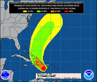 Tropical storm Alpha makes a most unwelcome visit through the tropics ...