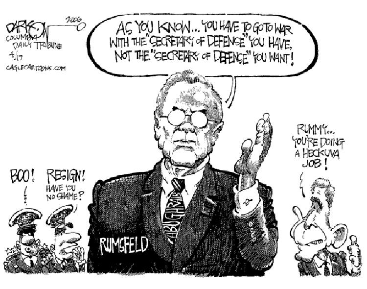 U.S. Secretary of Defense Donald Rumsfeld? Hell no, he won't go! -The ...
