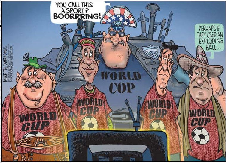 Wonder why the U.S. was kicked out of the World Cup in the first round ...